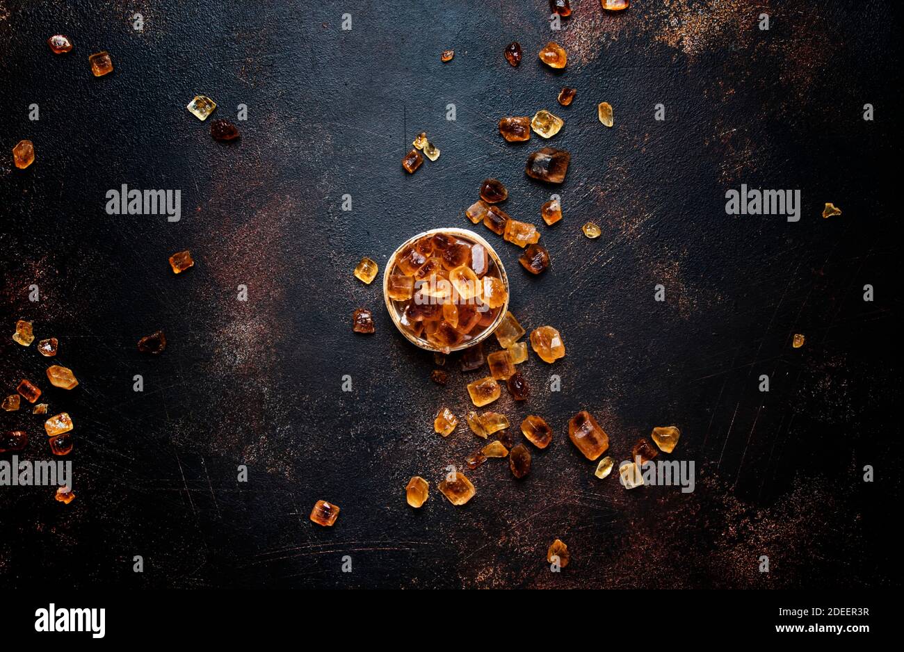 Brown candy cane sugar, top view Stock Photo - Alamy