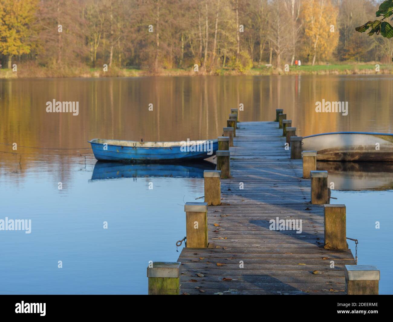 autumn time at a german lake Stock Photo - Alamy