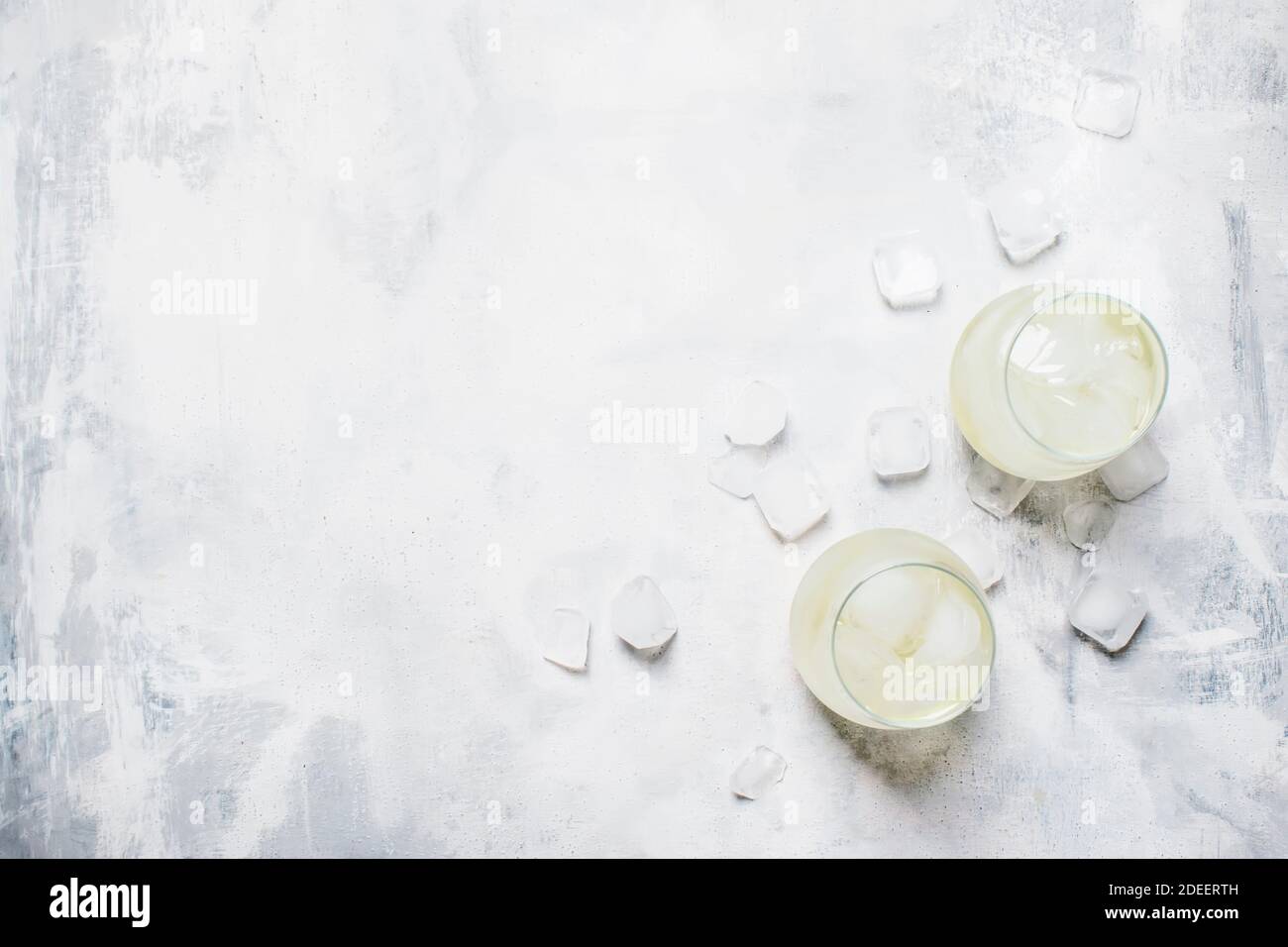 Festive Alcoholic Cocktail Prosecco On The Rocks With Dry Sparkling ...