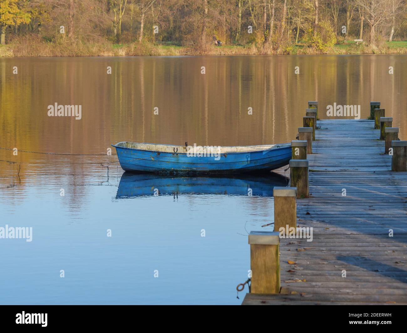 autumn time at a german lake Stock Photo - Alamy