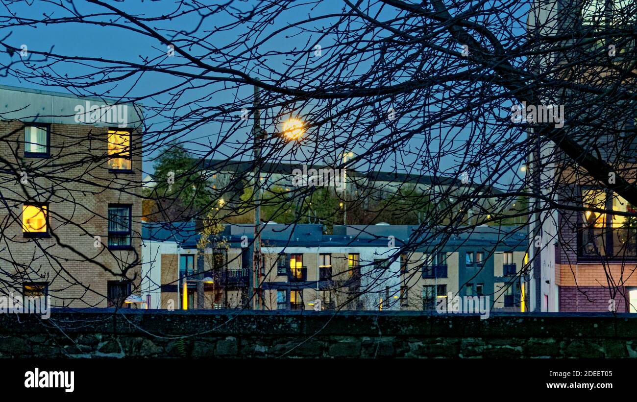 Glasgow, Scotland, UK. 29th November, 2020: UK Weather: Full Frost moon ...