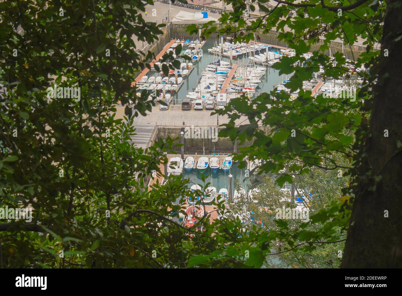 San Sebastian marina and fishing port Stock Photo - Alamy