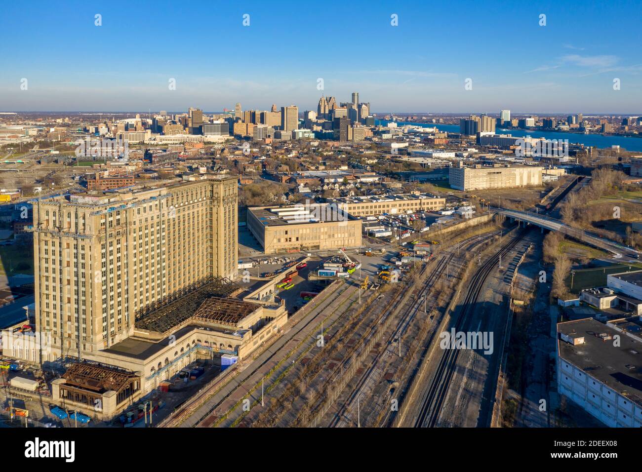 Detroit, Michigan - The Michigan Central Station, which served as ...