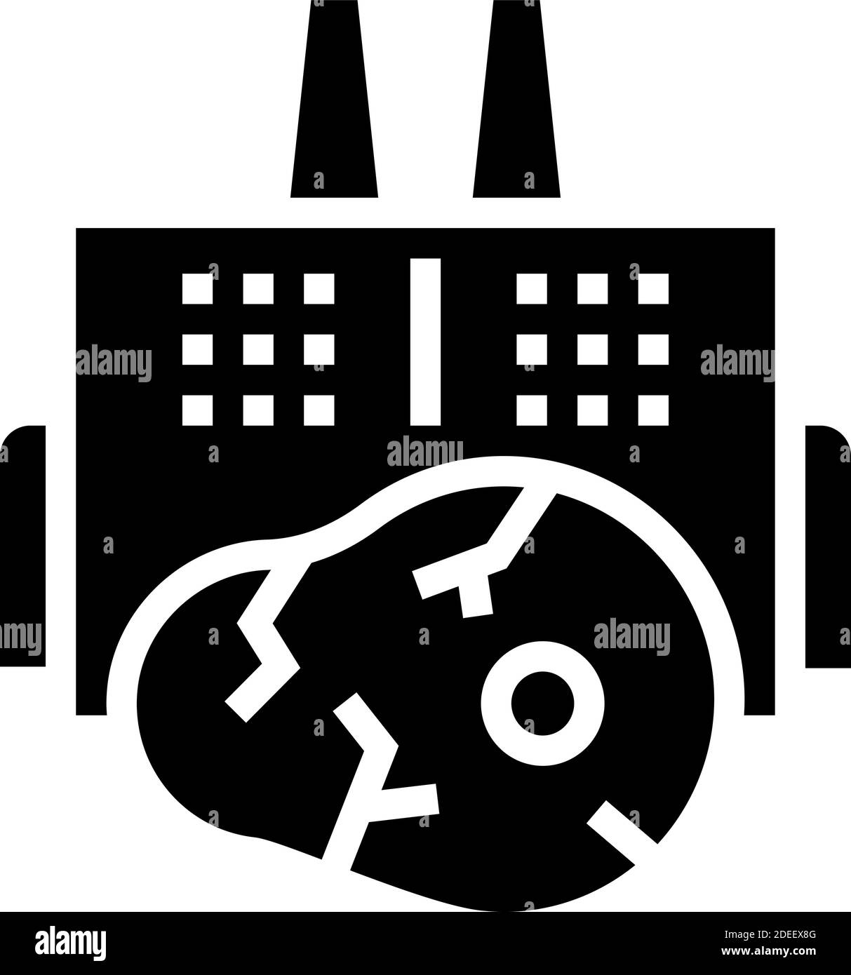 meat factory building glyph icon vector illustration Stock Vector Image ...