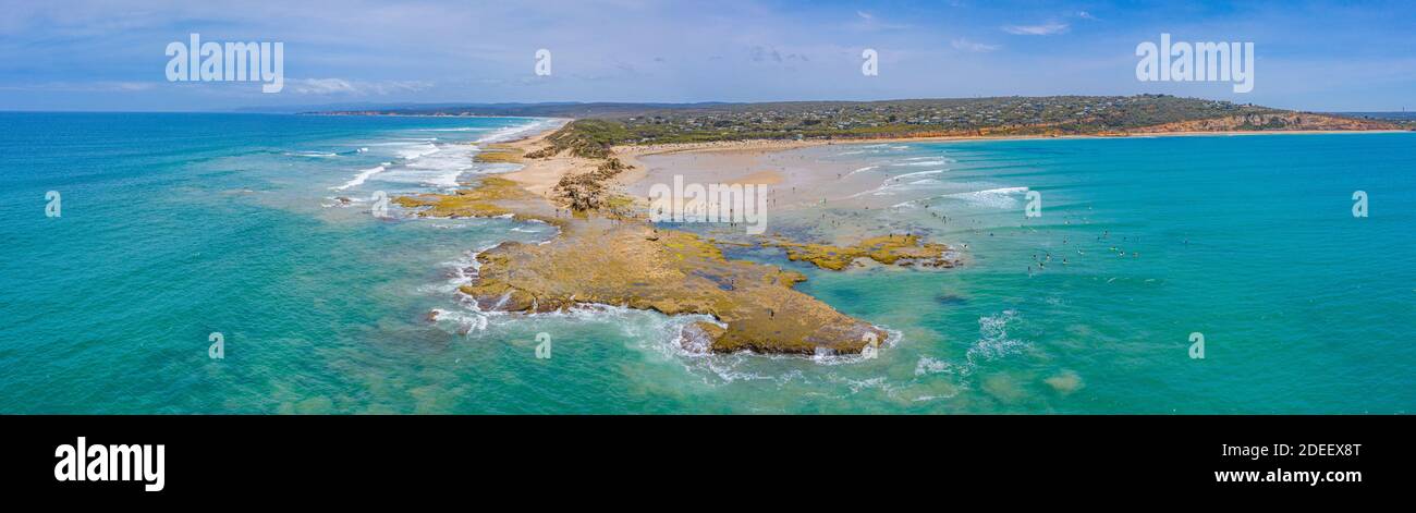 Aerial view of a beach at Anglesea in Australia Stock Photo - Alamy