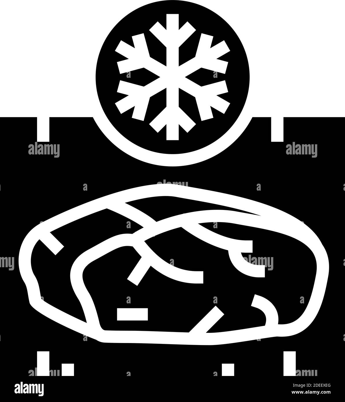 frozing meat glyph icon vector illustration Stock Vector Image & Art ...