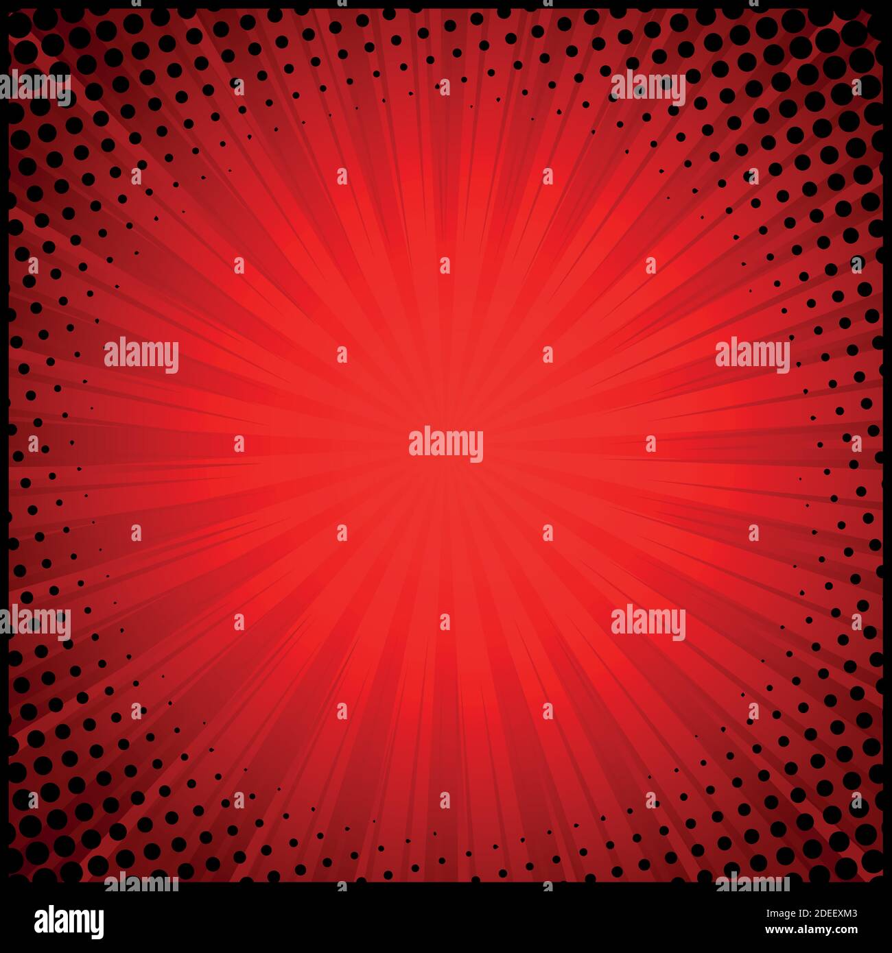 Red comic zoom with lines and dots - Vector illustration Stock Vector Image & Art - Alamy