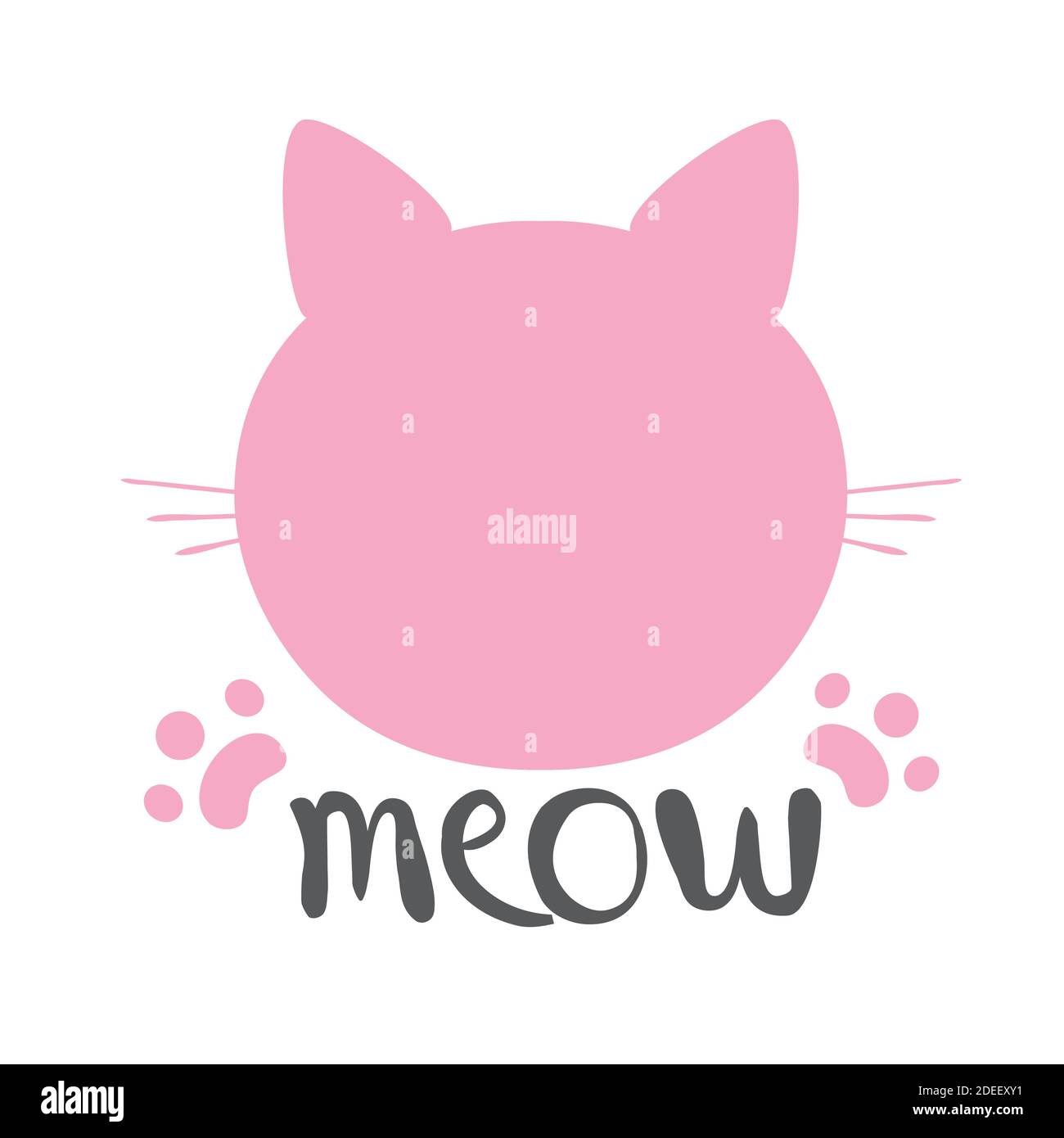 Pink outline cat hi-res stock photography and images - Alamy