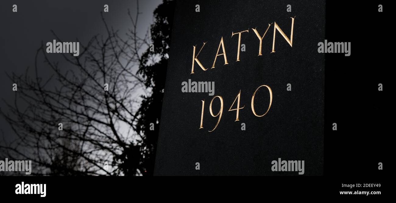 Katyn Memorial, London Stock Photo - Alamy