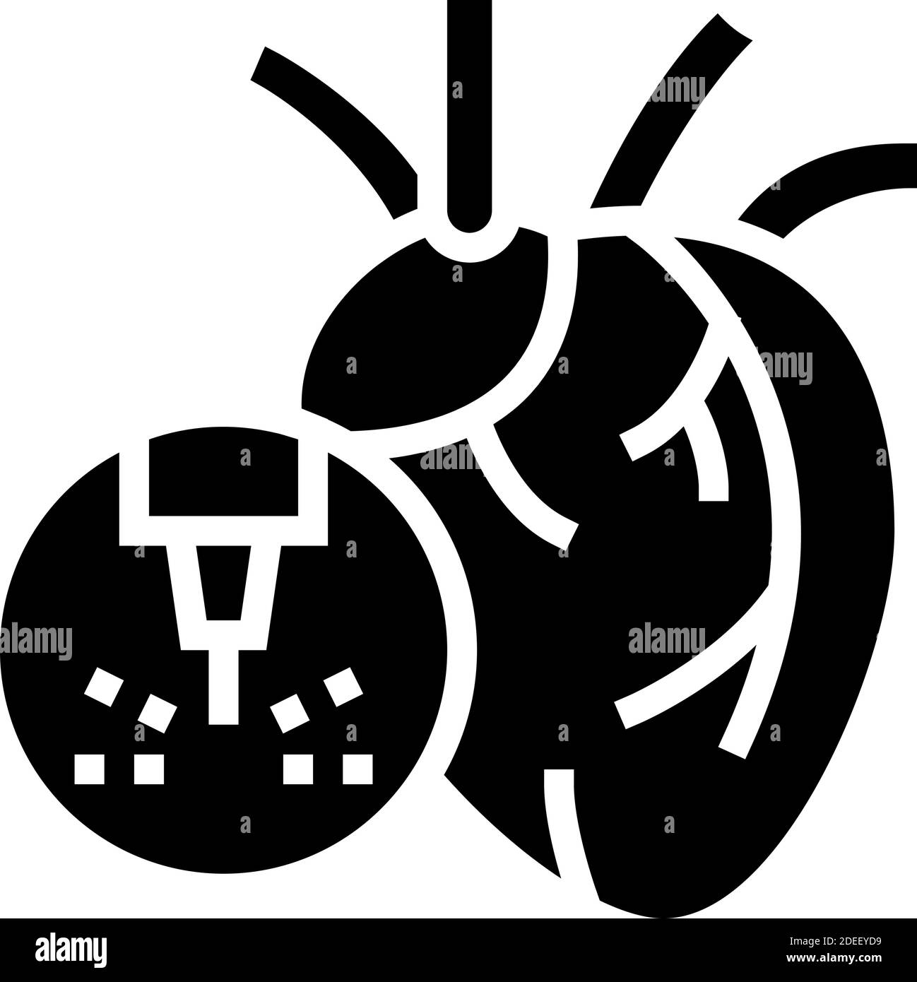 heart medical treatment laser glyph icon vector illustration Stock ...