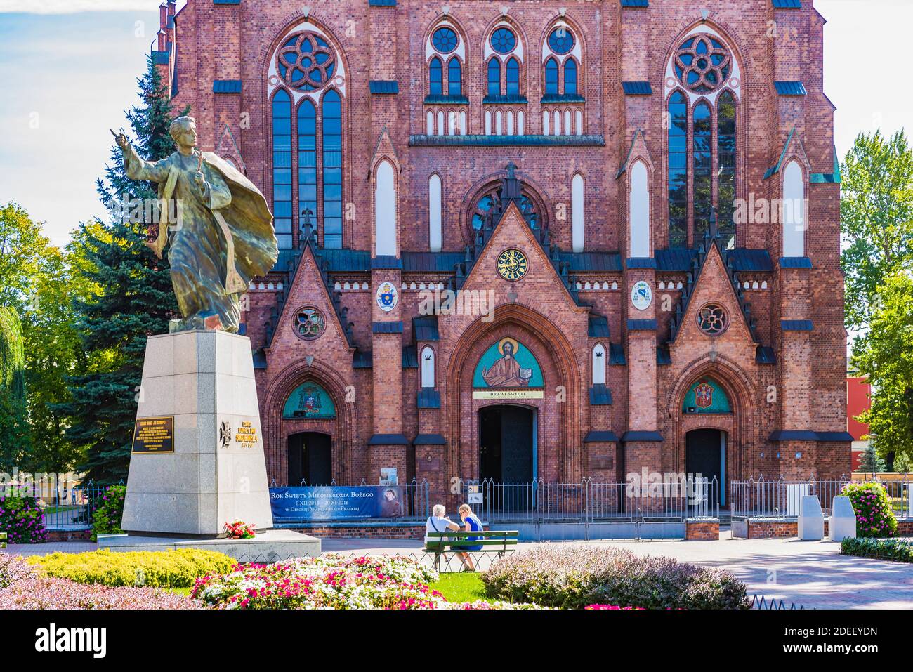 Memorial of Father Ignacy Jan Skorupka, in the background the St ...