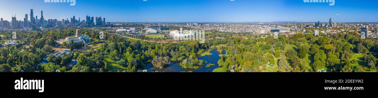 Panorama of Australian city Melbourne Stock Photo - Alamy