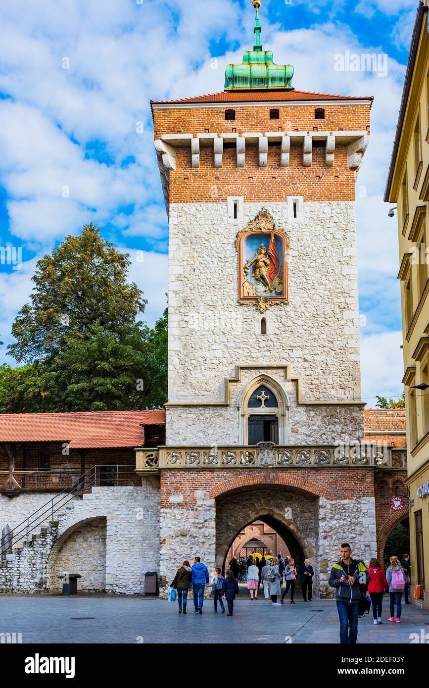 Florian Gate.Across from the Barbican stands the iconic Floriańska Gate ...