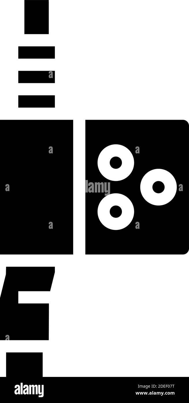 fractional laser glyph icon vector illustration Stock Vector Image ...