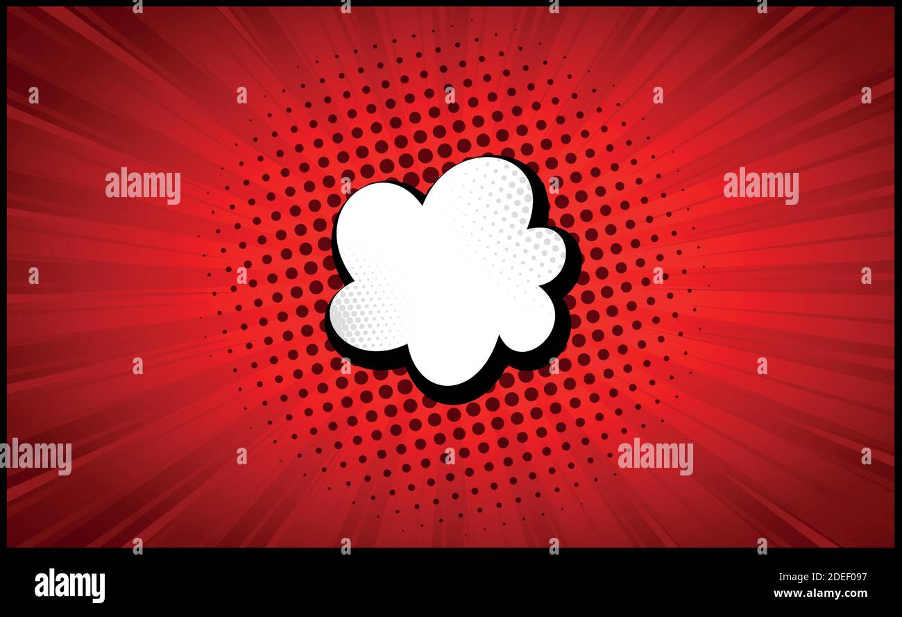 Red comic zoom with lines and dots - Vector illustration Stock Vector Image & Art - Alamy