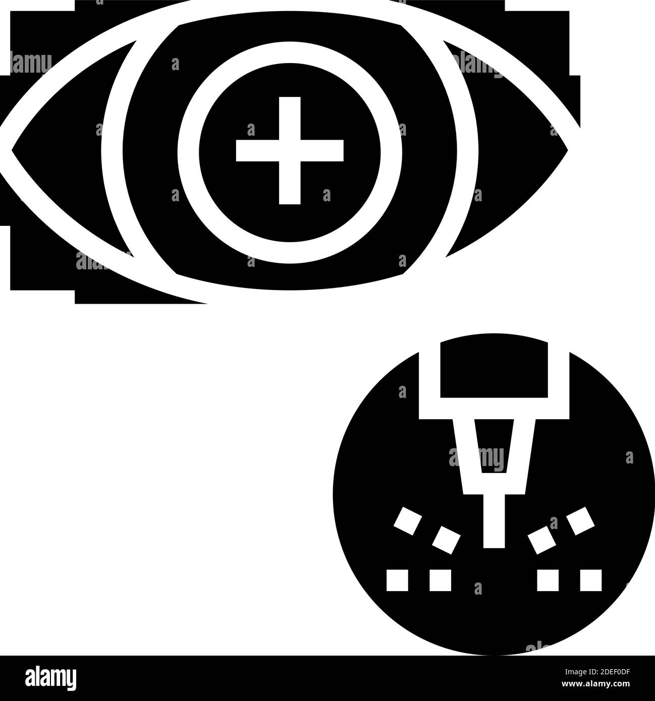 eye vision laser treatment glyph icon vector illustration Stock Vector ...