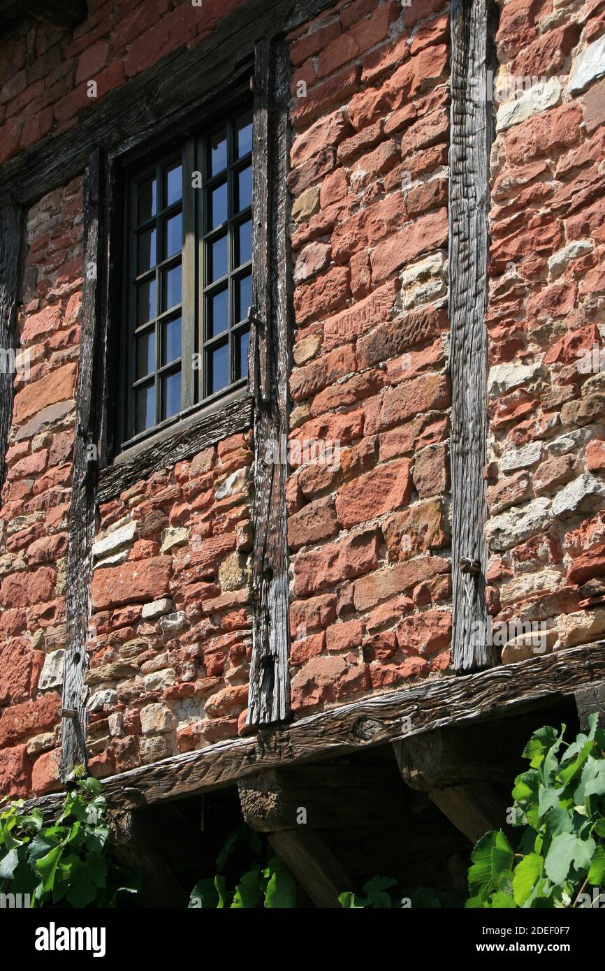 medieval red stone house in collonges-la-rouge in france Stock Photo ...