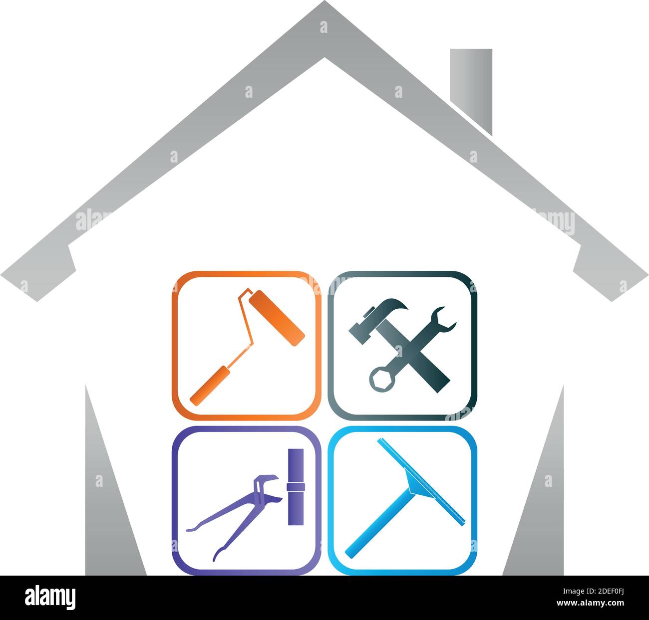 House, tools, janitor, Craftsman, logo Stock Vector Image & Art - Alamy