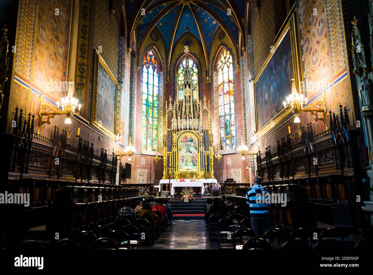 Interior of the Church of St. Francis of Assisi with Monastery of the ...