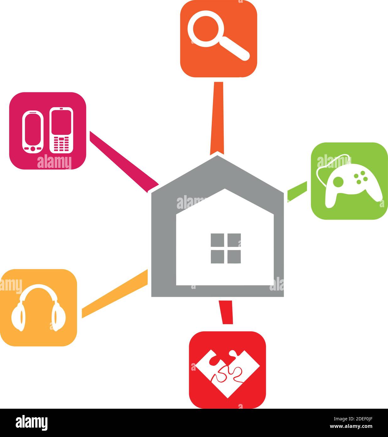 House connections Stock Vector Images - Alamy