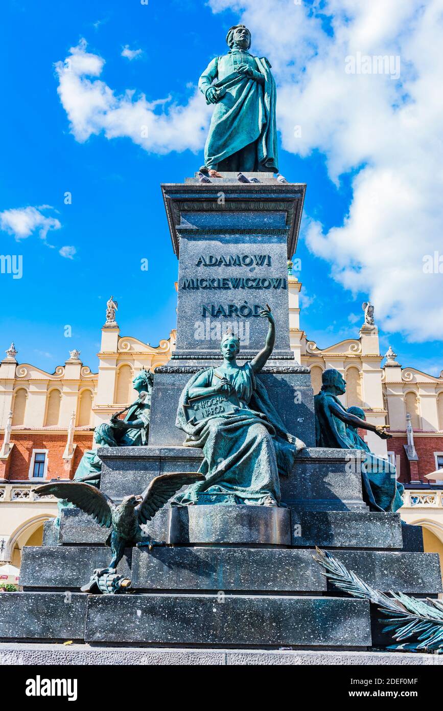 Adam Mickiewicz Monument in Kraków is one of the best known bronze ...