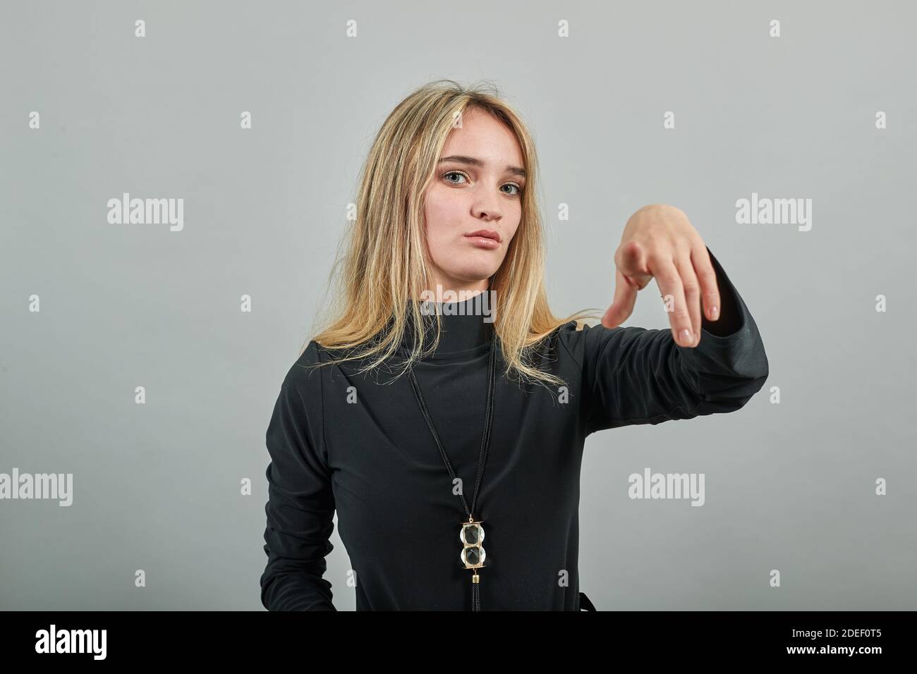 Hand pointer with forefinger pointing forward. Index finger to show ...