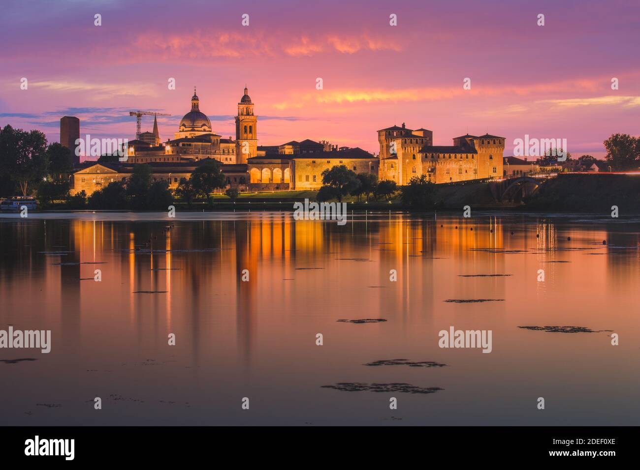 City of Mantova skyline evening view, European capital of culture and ...