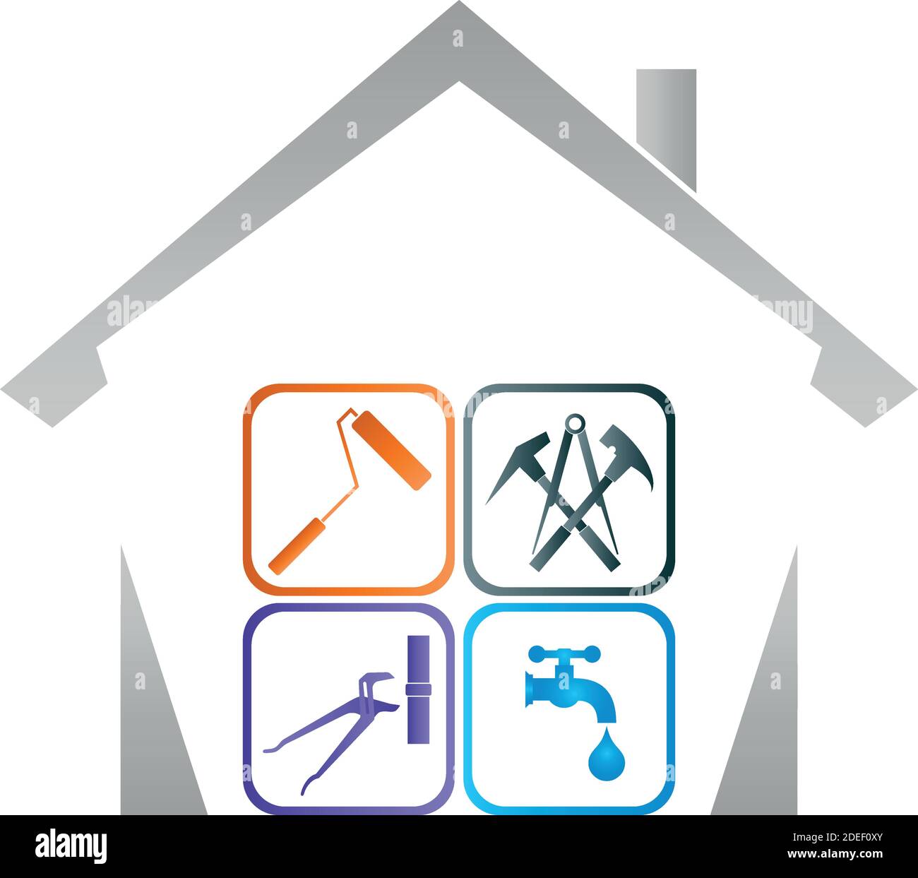 House, tools, janitor, Craftsman, logo Stock Vector Image & Art - Alamy