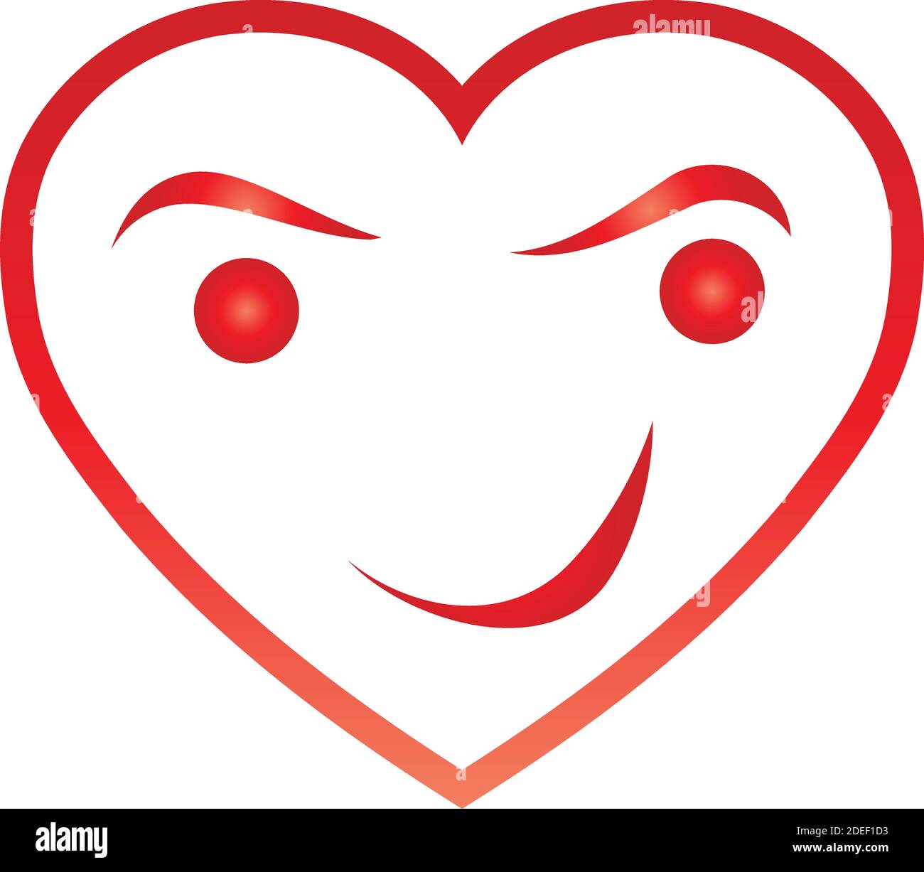 Painted heart face Stock Vector Images - Alamy