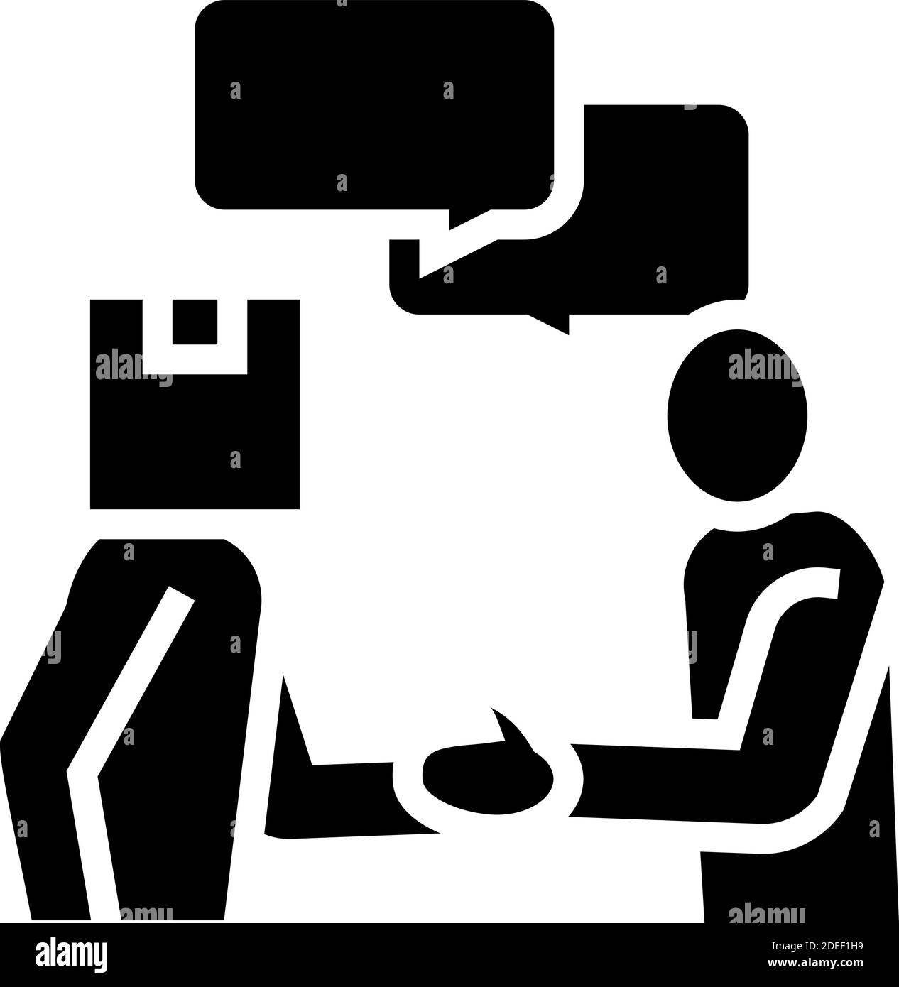 client partnership glyph icon vector illustration Stock Vector Image ...