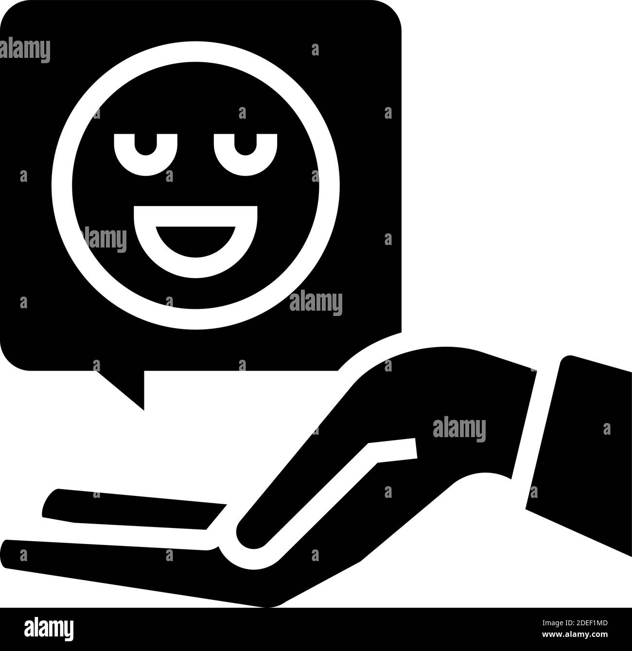 happy client review glyph icon vector illustration Stock Vector Image ...