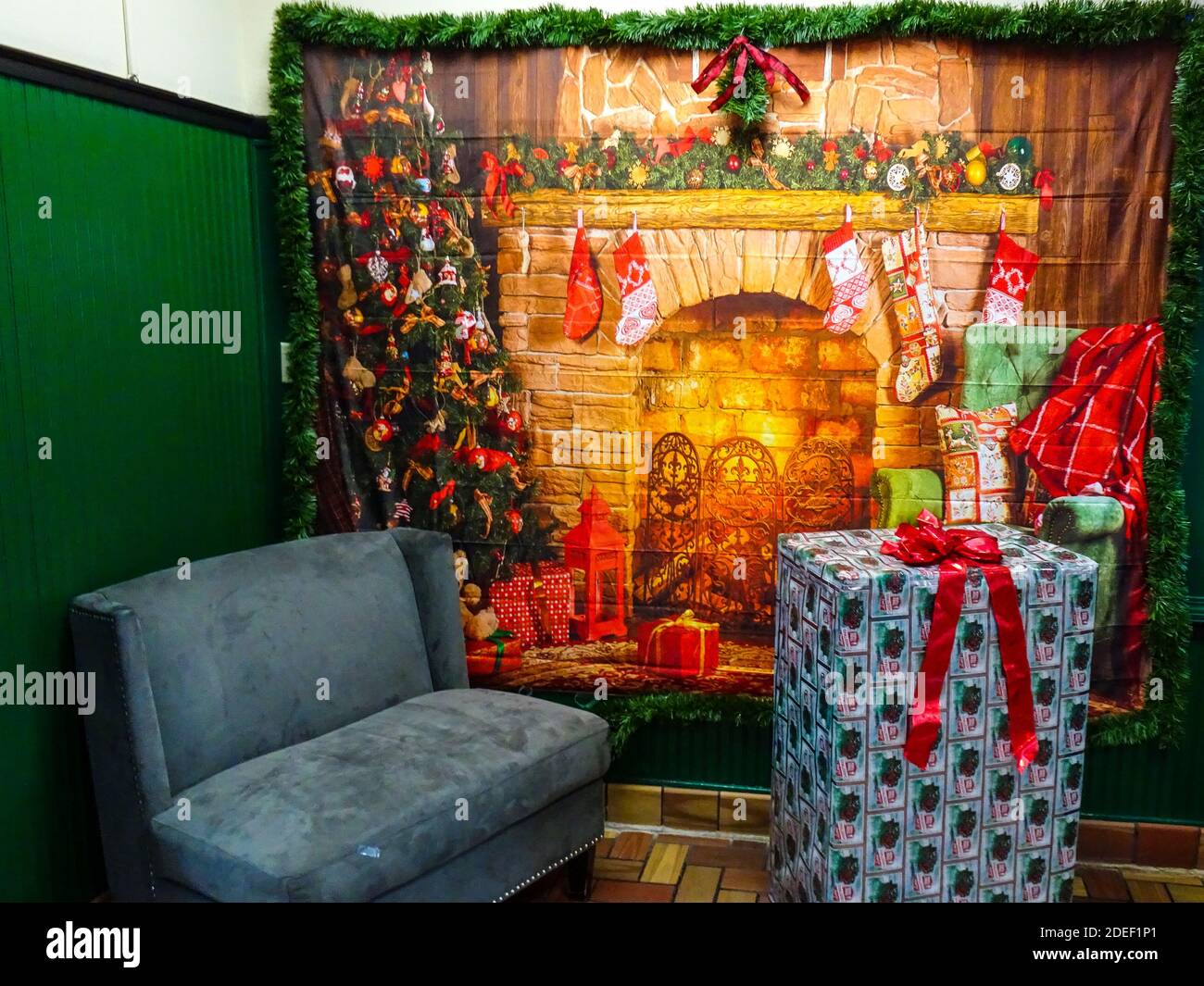 Warm Christmas scene Stock Photo - Alamy