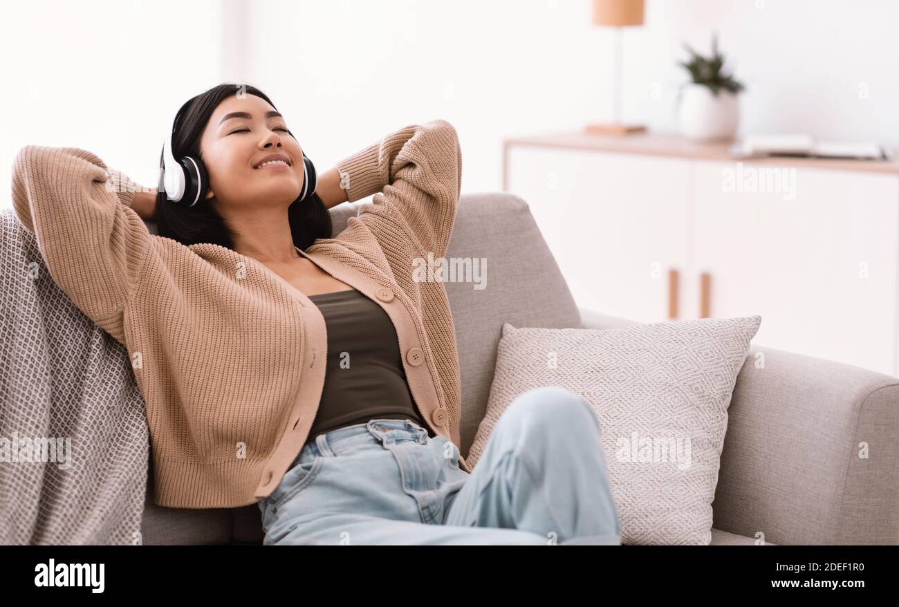 Calm young asian lady hi-res stock photography and images - Alamy