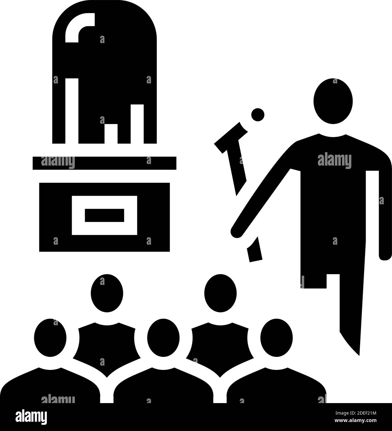 jewelry thing presentation introduction glyph icon vector illustration ...