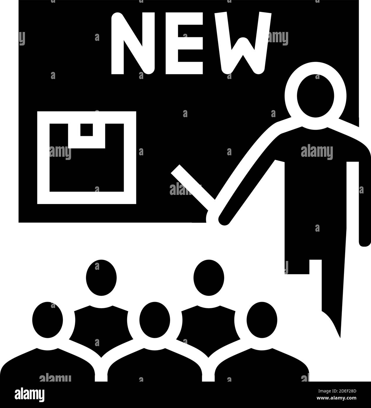 new product presentation glyph icon vector illustration Stock Vector ...