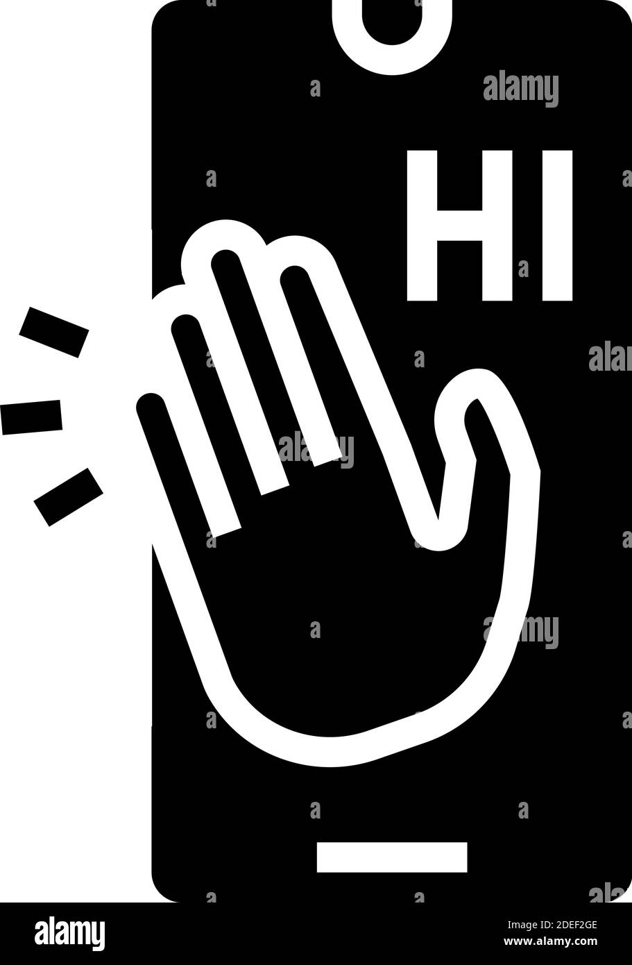 greeting mobile message glyph icon vector illustration Stock Vector ...