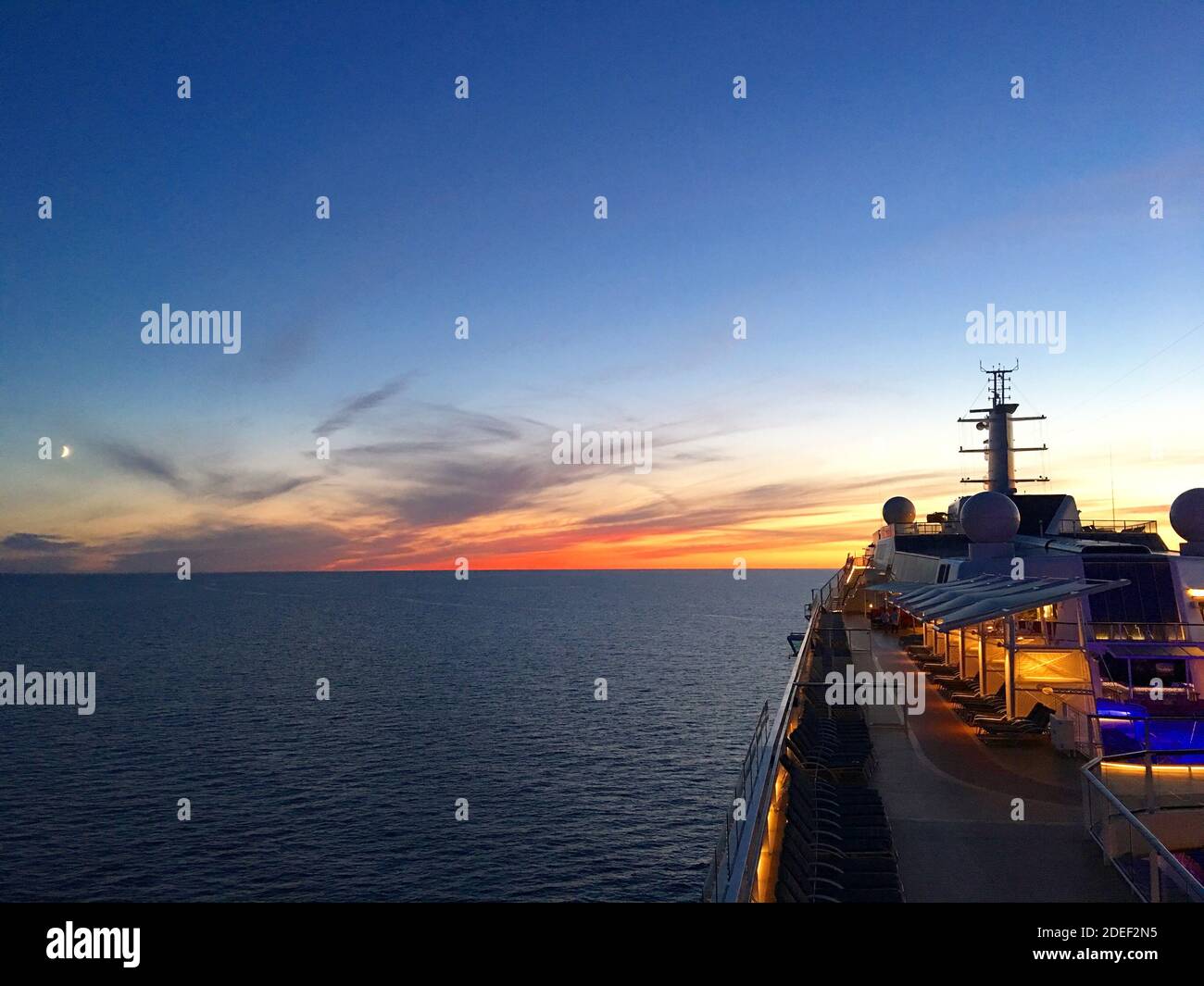 Ship on sunset Stock Photo - Alamy
