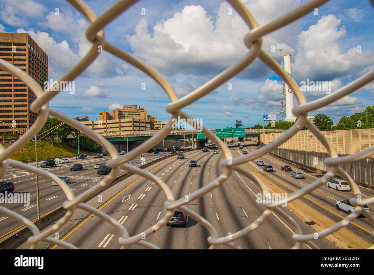 Atlanta, Ga USA 06 07 20: Downtown Atlanta Georgia interstate traffic ...