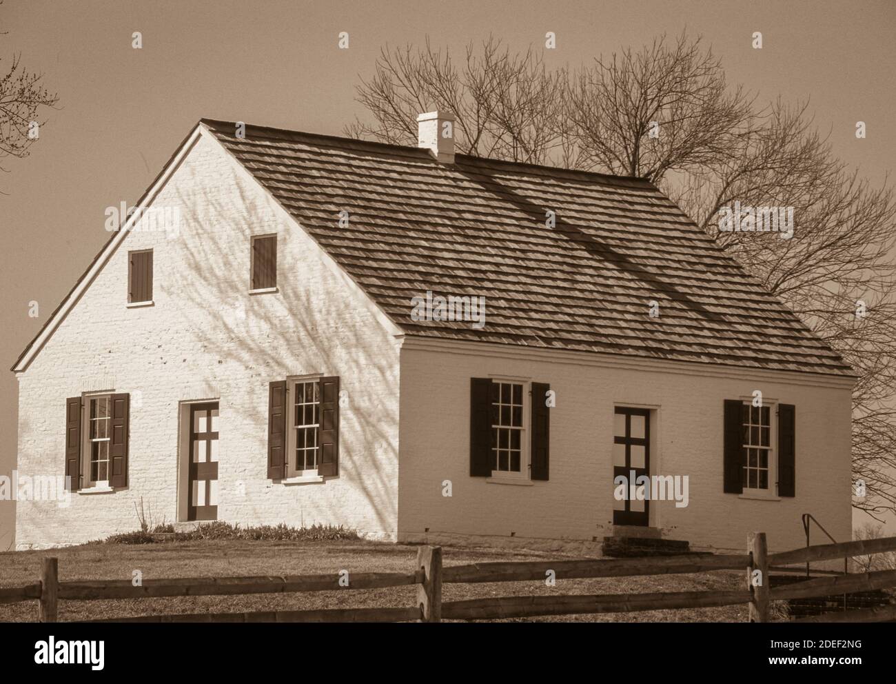 SHARPSBURG, MARYLAND, USA - Dunker Church, at Antietam National ...