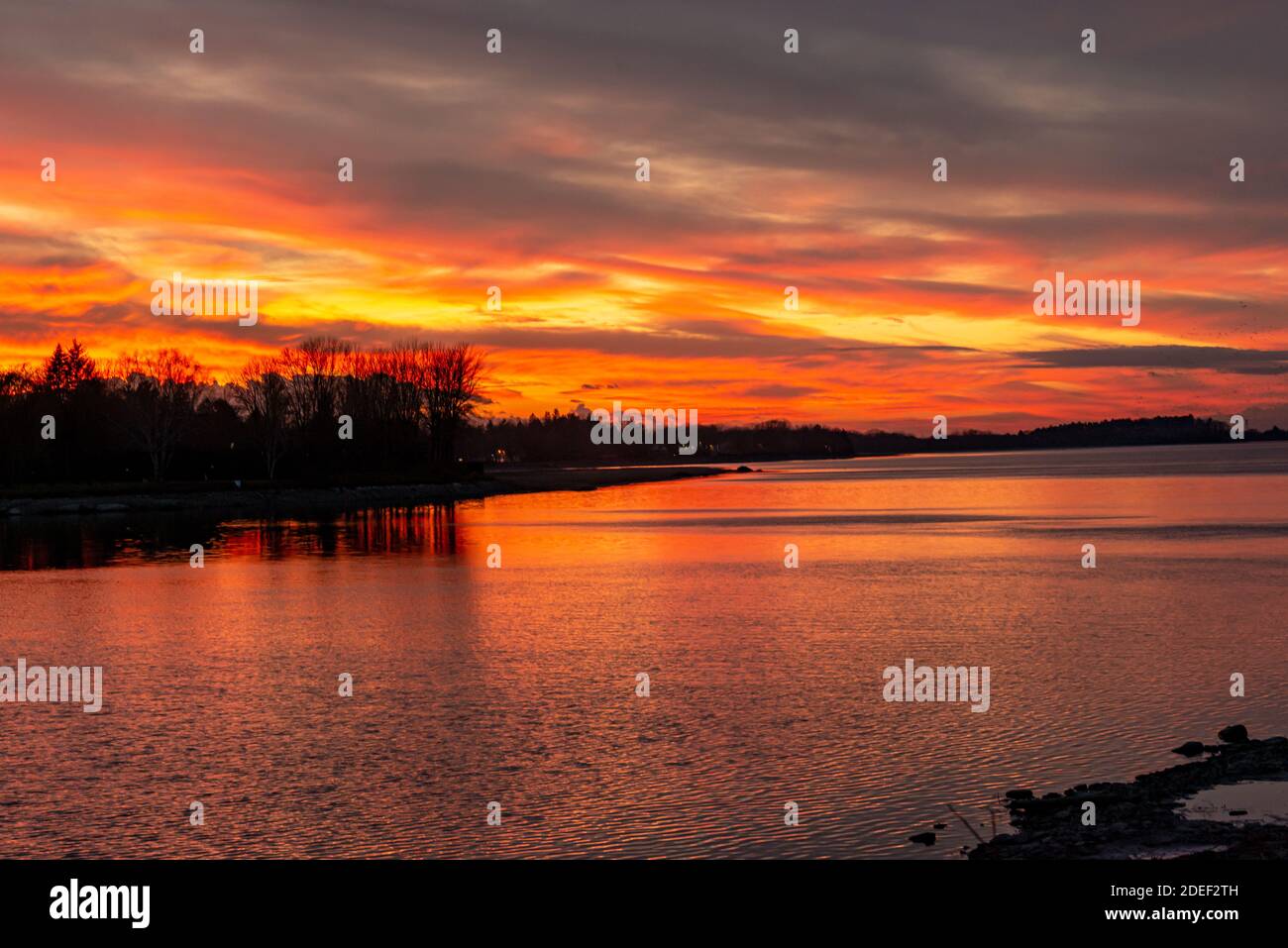 Sunset and Sunrise Stock Photo - Alamy