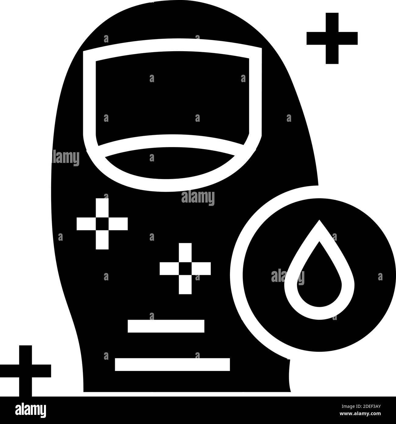 healthy clean toe nail, hygiene glyph icon vector illustration Stock ...