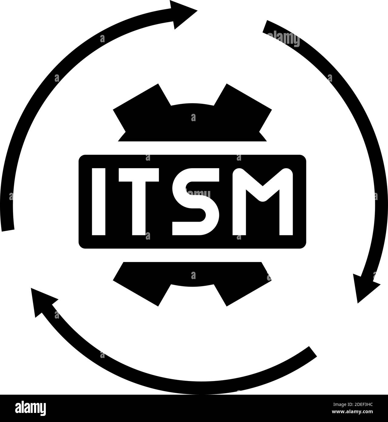 it service management glyph icon vector illustration Stock Vector Image ...