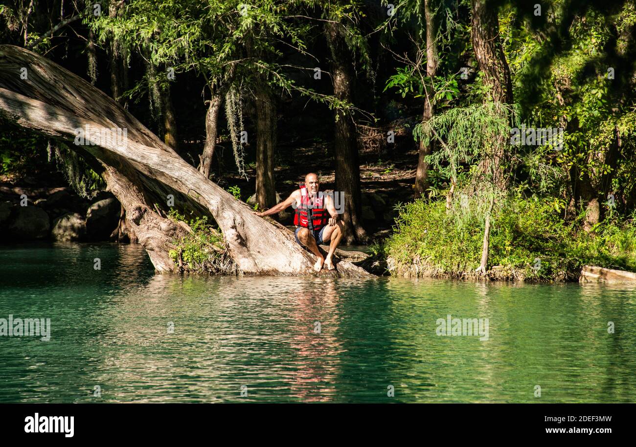 Enjoying Micos waterfalls, Huasteca Potosina, San Luis Potosi, Mexico ...