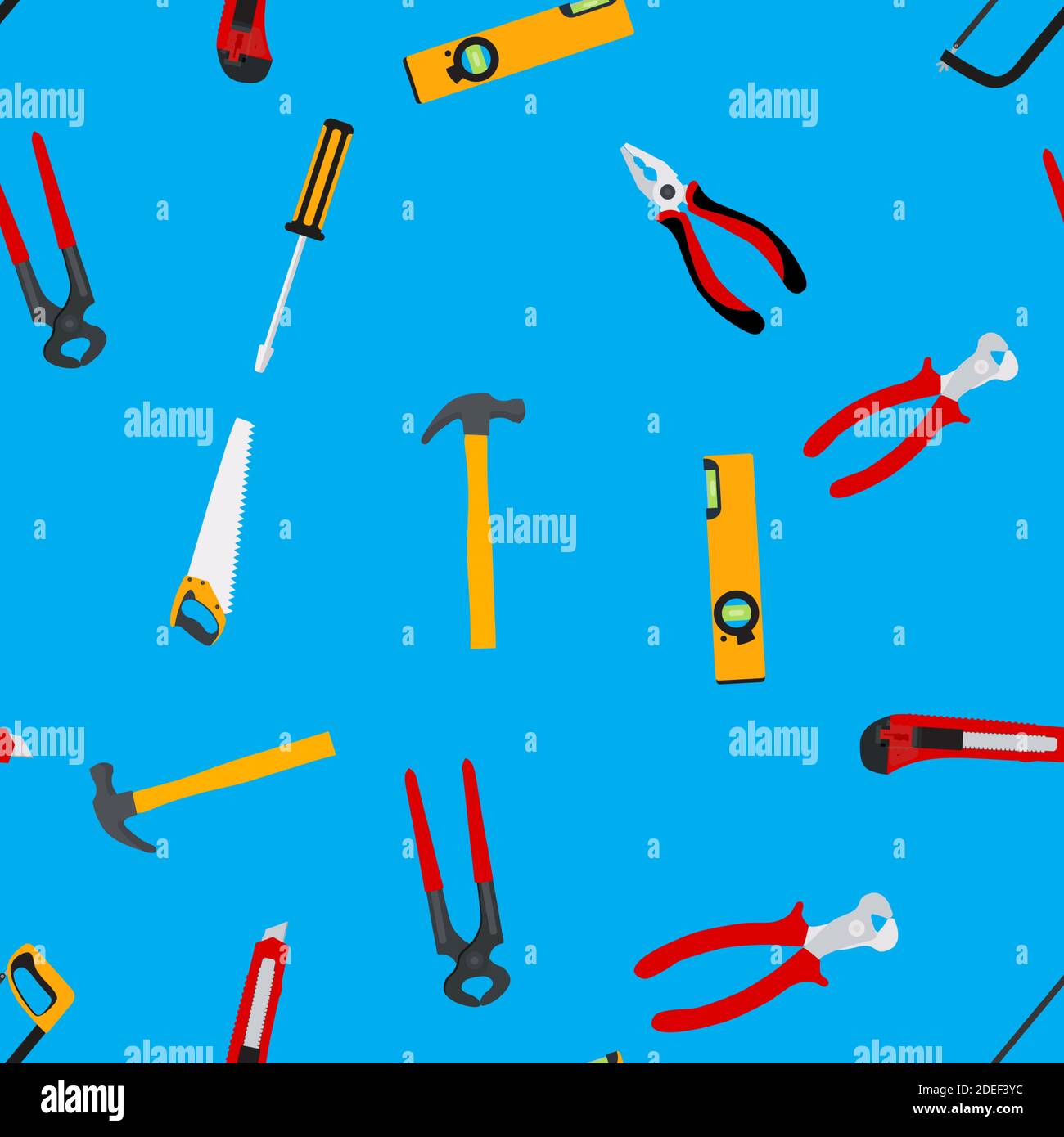 Repair Tools Seamless Pattern Background. Vector Illustration Stock ...