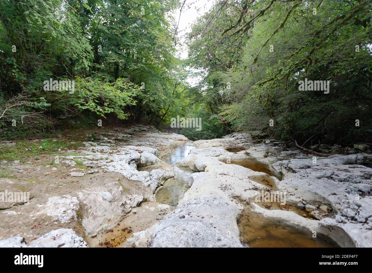 The top of the dried up waterfall Stock Photo - Alamy
