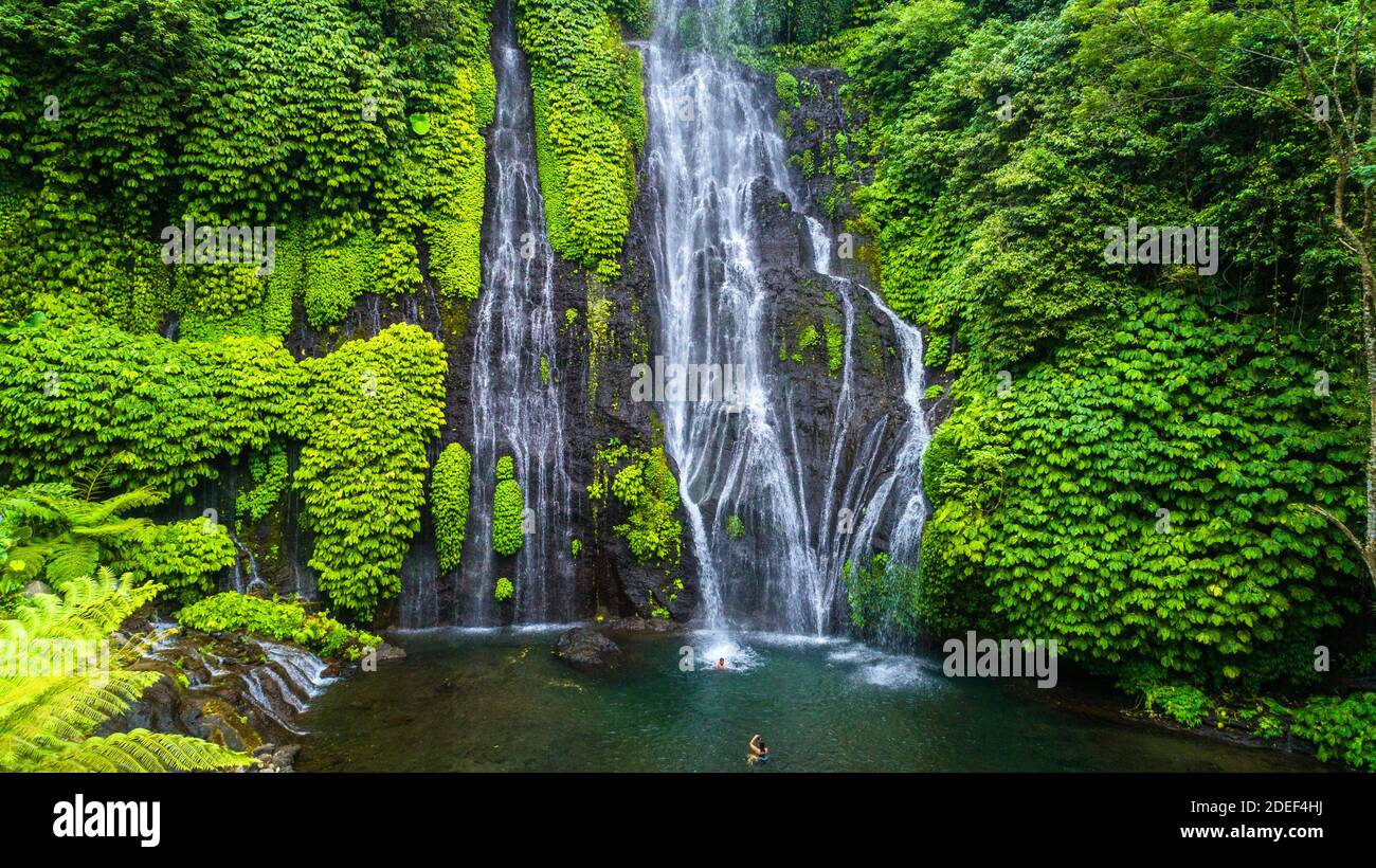 Beautiful waterfall in rainforest bali hi-res stock photography and ...