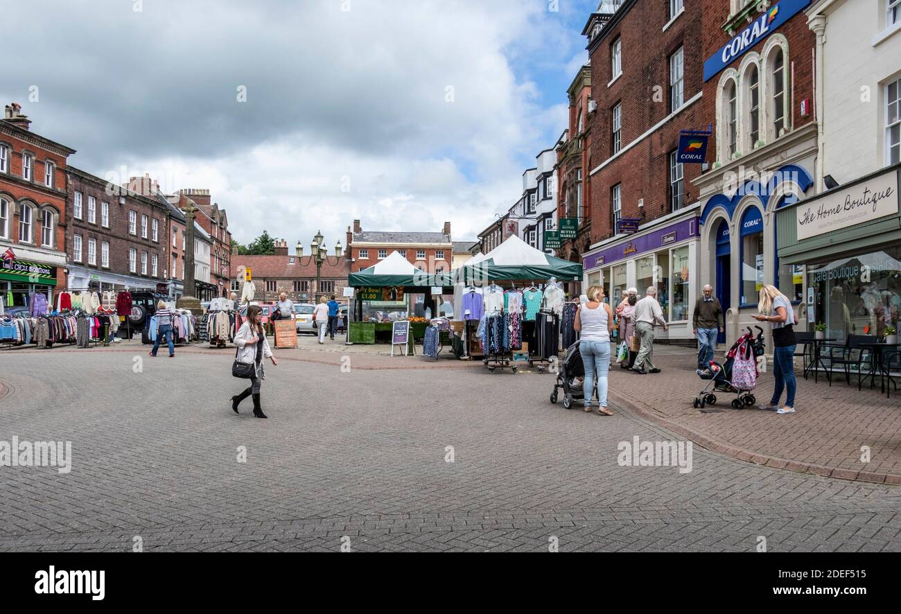 Leek town centre and market Staffordshire United Kingdom Stock Photo ...