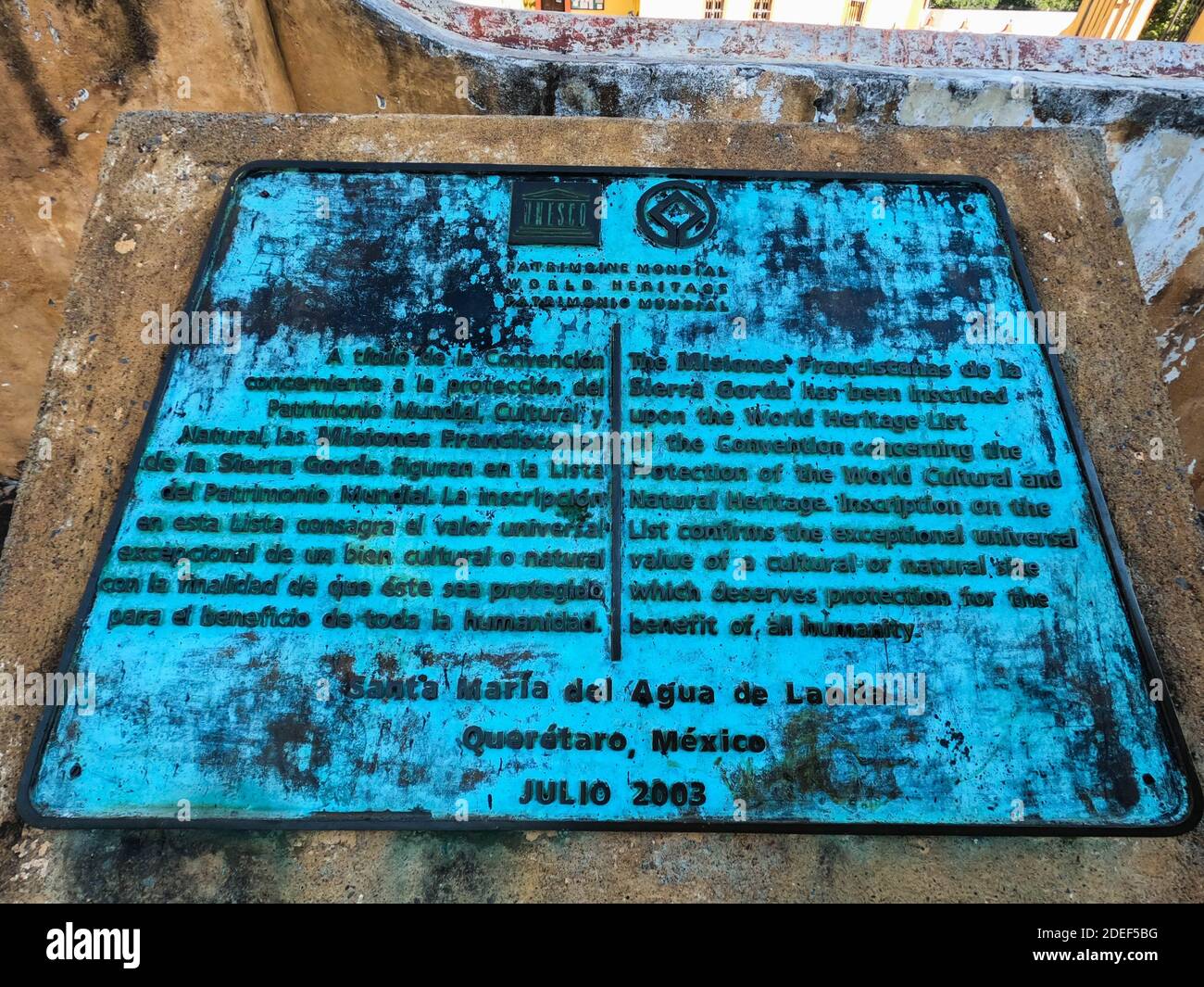 The Misión Santa María del Agua de Landa Franciscan mission in the ...