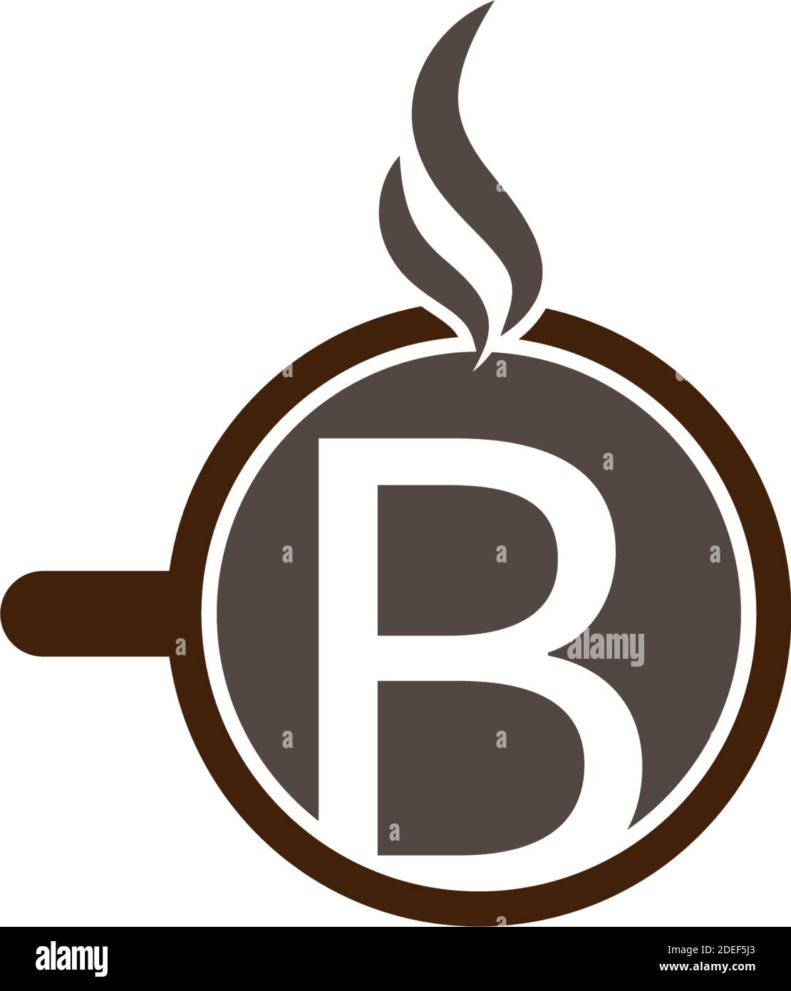 Coffee cup icon design letter B logo concept template Stock Vector ...