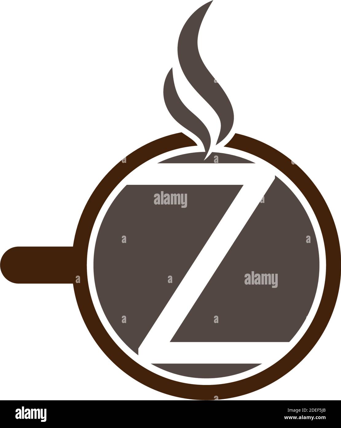 Coffee cup icon design letter Z logo concept template Stock Vector ...